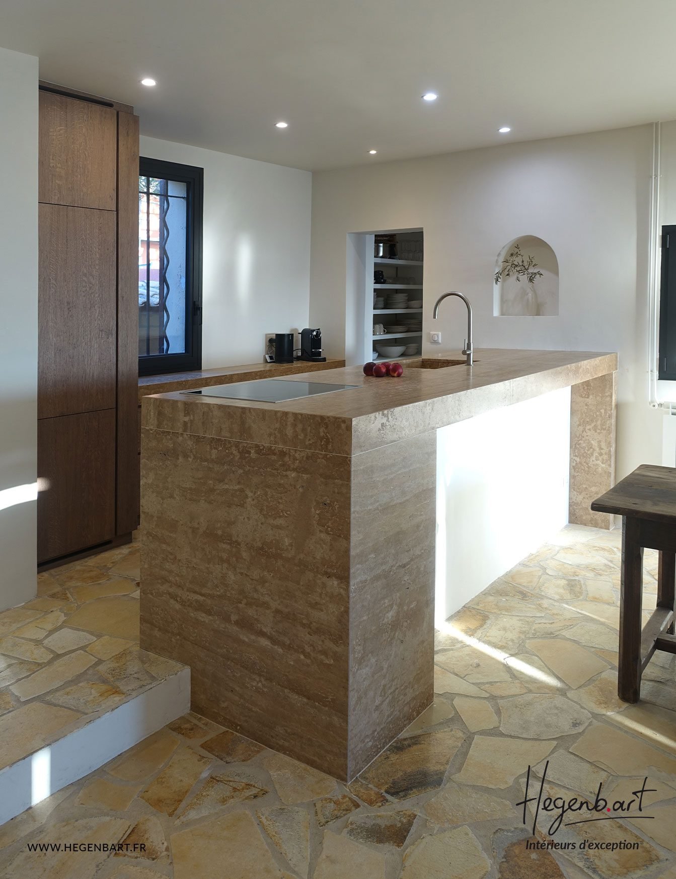 Plan De Travail Cuisine Travertin